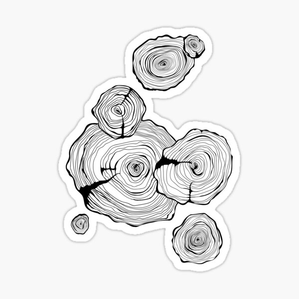 " Tree stumps art" Sticker for Sale by AznavourByKarin | Redbubble