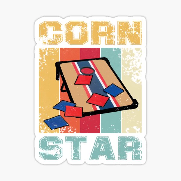 "Corn Star Funny Cornhole Player " Sticker for Sale by Abidilana ...