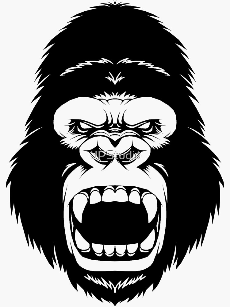 "Ape Logo " Sticker by JPStudio | Redbubble