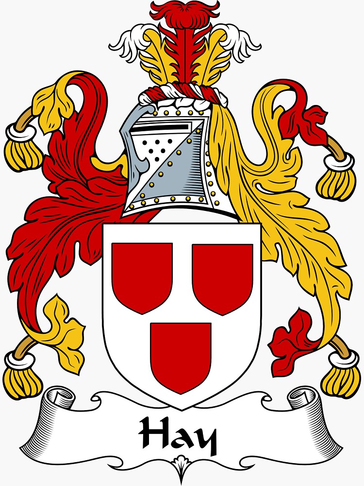 "Hay Coat of Arms / Hay Family Crest" Sticker for Sale by ...