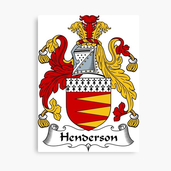 "Henderson Coat of Arms / Henderson Family Crest" Canvas Print for Sale ...