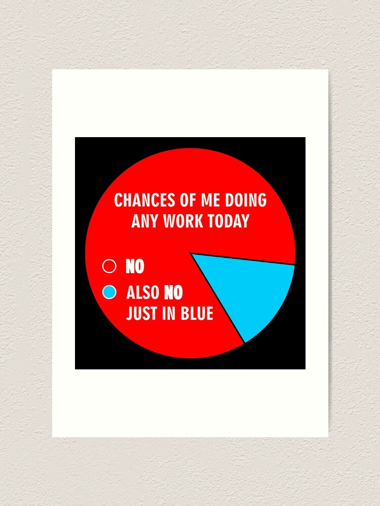 "Work Pie Chart" Art Print by nuttylass1 | Redbubble