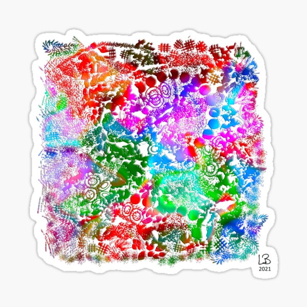 "Traces 06 / m color" Sticker for Sale by leobrix | Redbubble