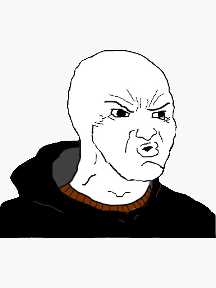 "Go Getter Wojak Meme" Sticker for Sale by MahTees | Redbubble