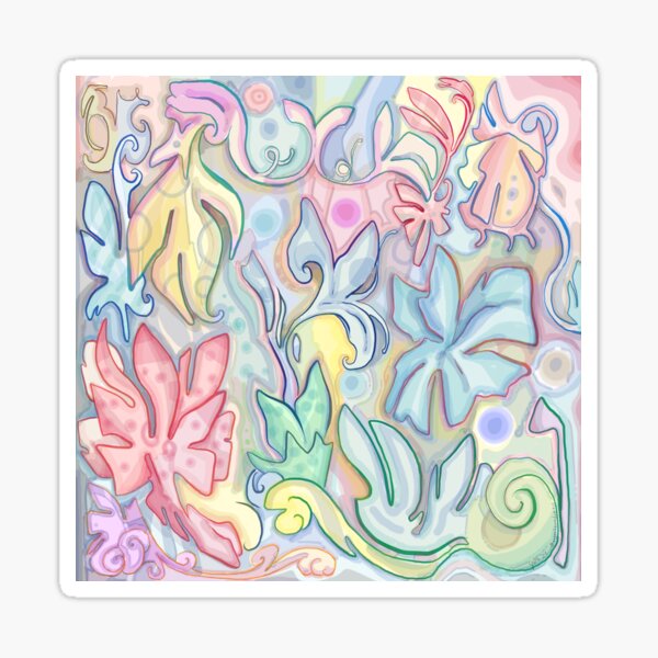 "Alien flowers" Sticker for Sale by Farthan | Redbubble