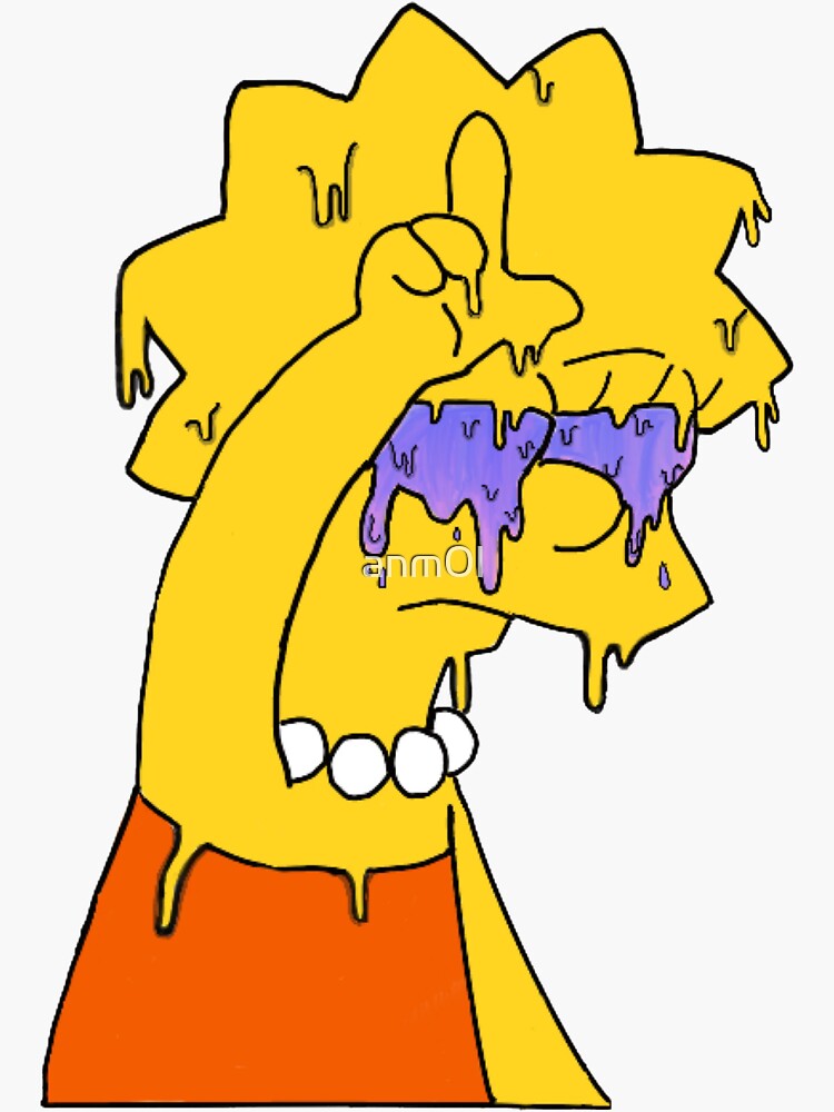 "trippy lisa" Sticker for Sale by anm0l | Redbubble