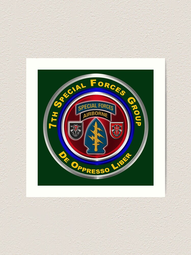 "7th Special Forces Group (Airborne)" Art Print by SoldierAlways ...