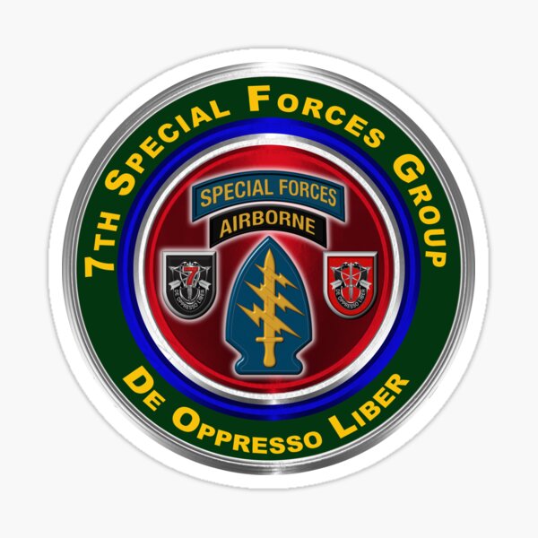 "7th Special Forces Group (Airborne)" Sticker for Sale by SoldierAlways ...
