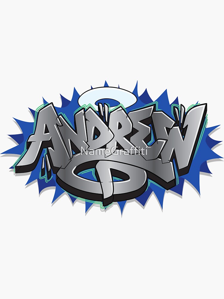 "Andrew Graffiti Name" Sticker for Sale by NameGraffiti | Redbubble