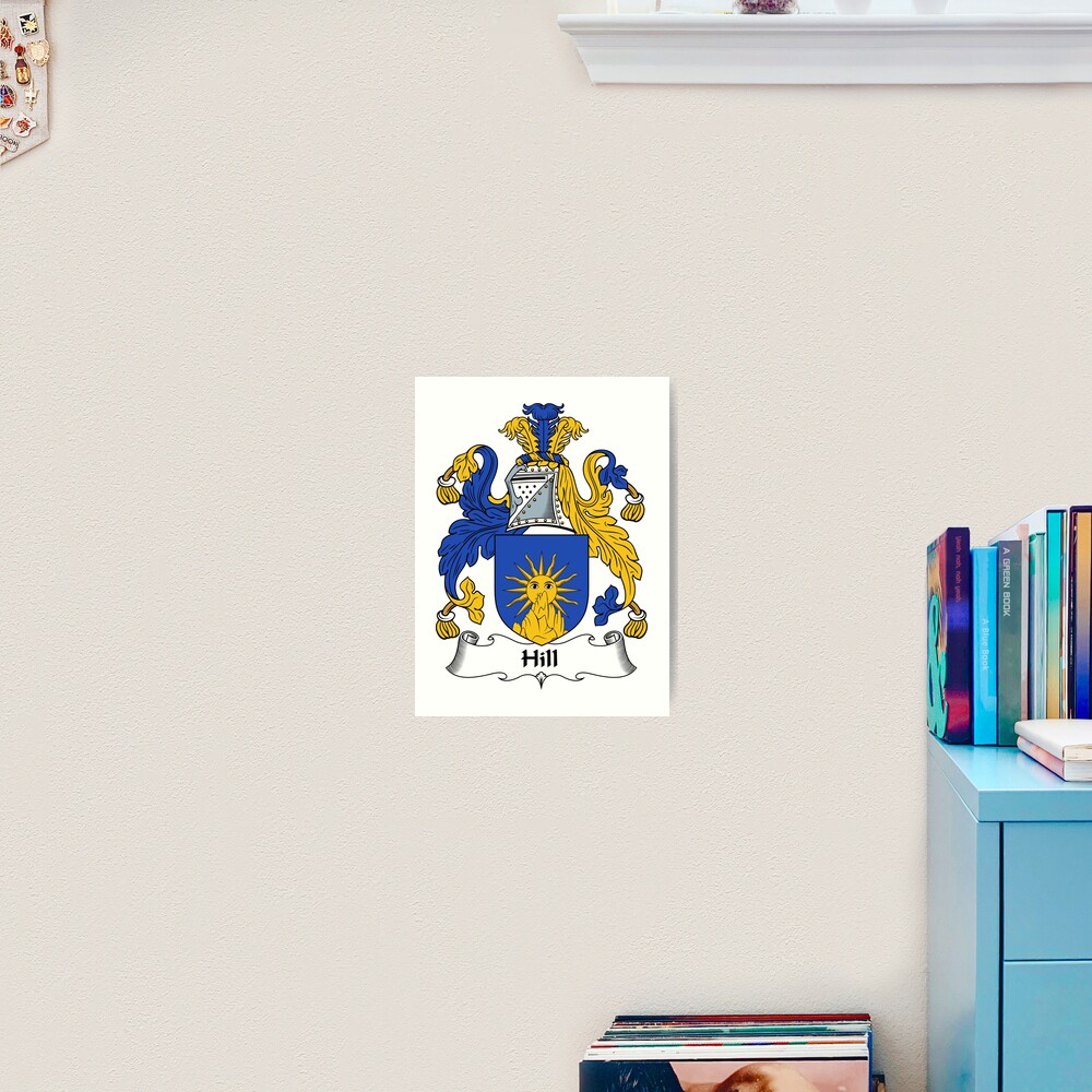 "Hill Coat of Arms / Hill Family Crest" Art Print for Sale by ...