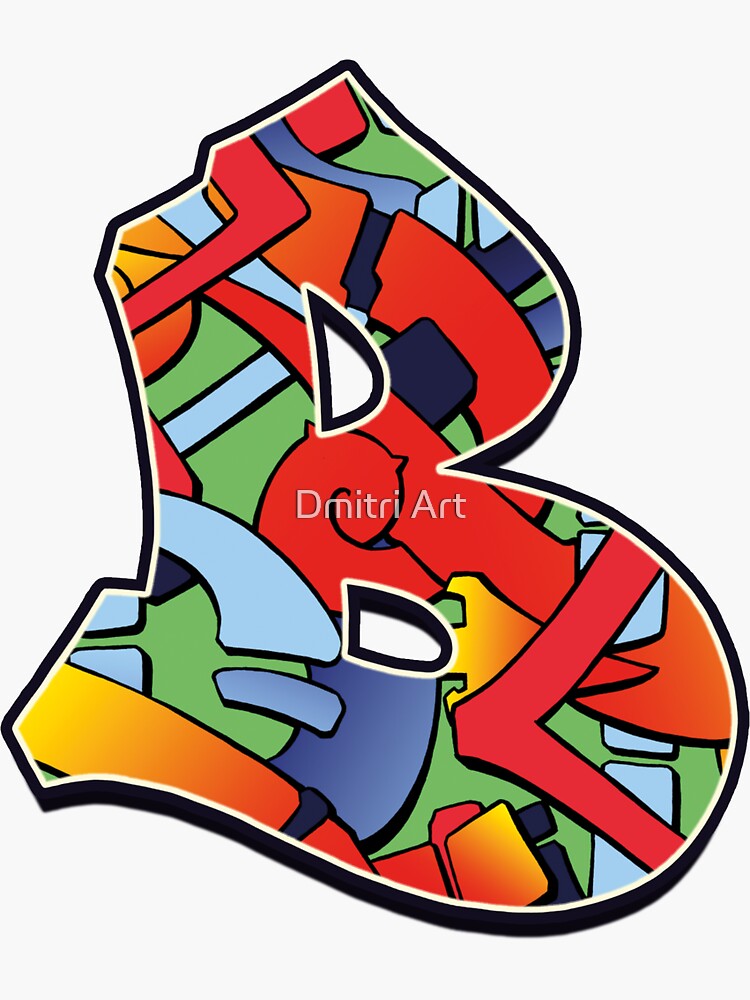 "Letter B Color" Sticker for Sale by paintcave | Redbubble