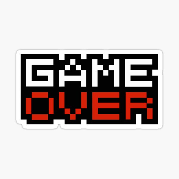 "Game Over – 2" Sticker for Sale by TheGenesisArk | Redbubble