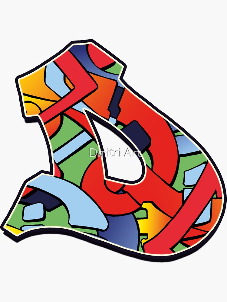 "Letter D Color" Sticker for Sale by paintcave | Redbubble