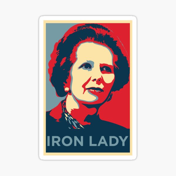 "Margaret Thatcher" Sticker for Sale by MrFunkhouser | Redbubble