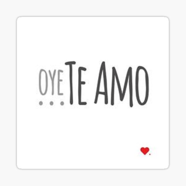 "Te Amo " Sticker for Sale by Zarmina-Aslam | Redbubble