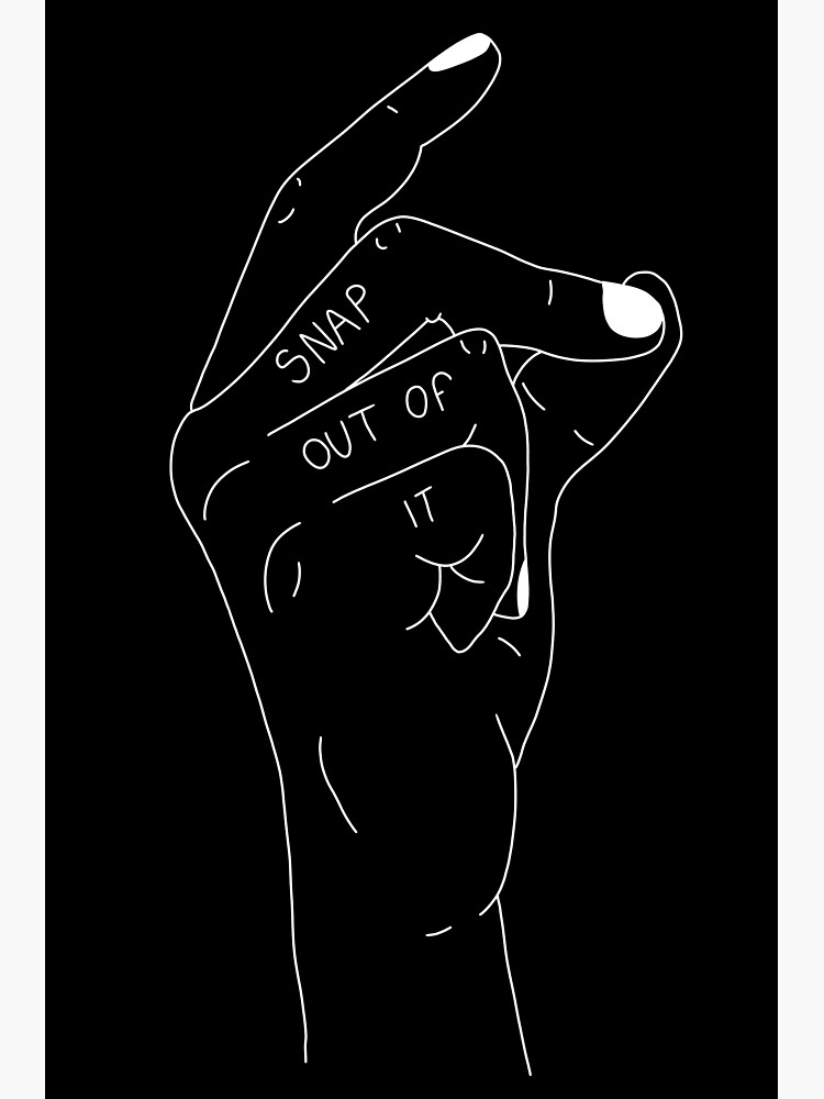 "Snap out of it aesthetic print design" Sticker for Sale by HeyitsArt ...