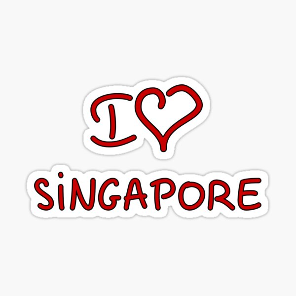 I Love Singapore Stickers | Redbubble