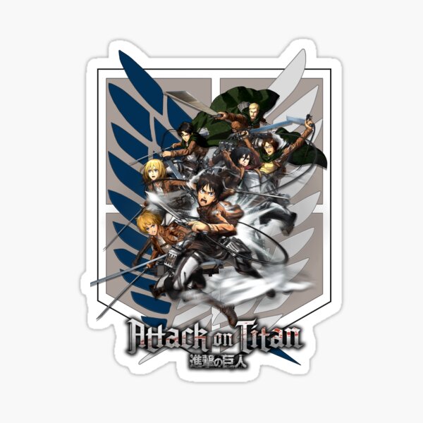 "Attack On Titan Shingeki No Kyojin Survey Corps" Sticker for Sale by ...