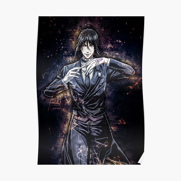 "Black Butler Sebastian Michaelis" Poster for Sale by Spacefoxart ...