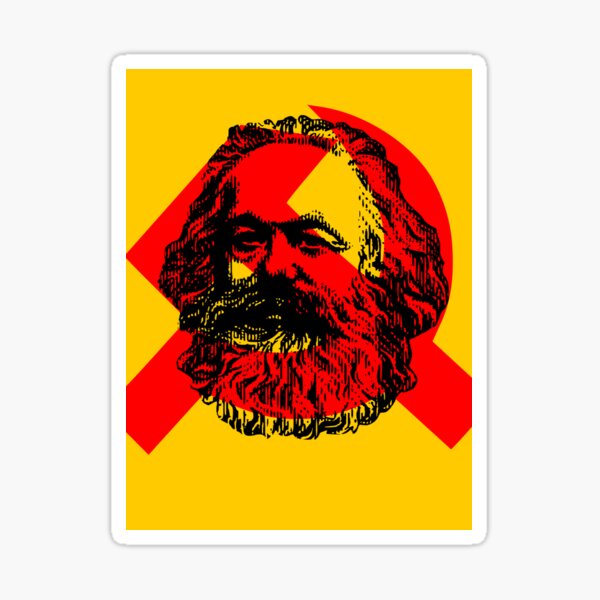 "Karl Marx Communist" Sticker by FaruqFront | Redbubble