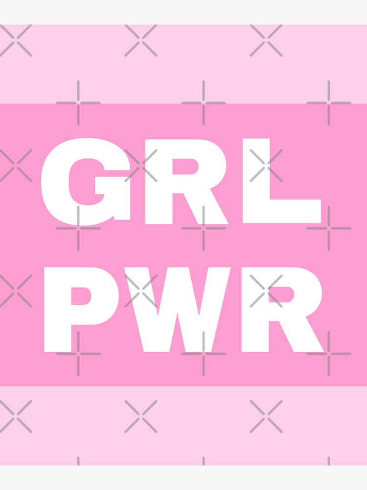 "GRL PWR , Girl power logo" Sticker for Sale by pushpintees | Redbubble