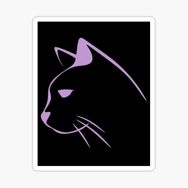 "Purple cat" Sticker by lovely80 | Redbubble