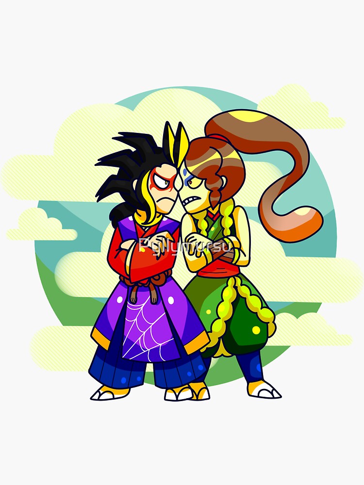 "Yokai Generals Arachnus and Toadal Dude" Sticker for Sale by ...