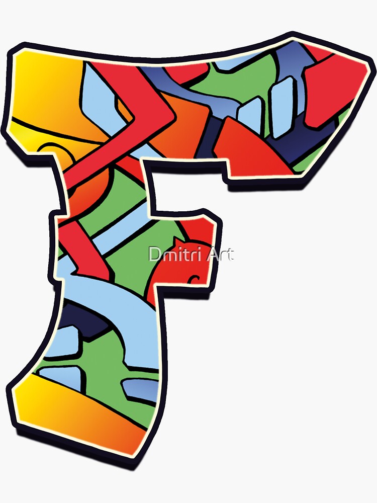 "Letter F Color" Sticker for Sale by paintcave | Redbubble