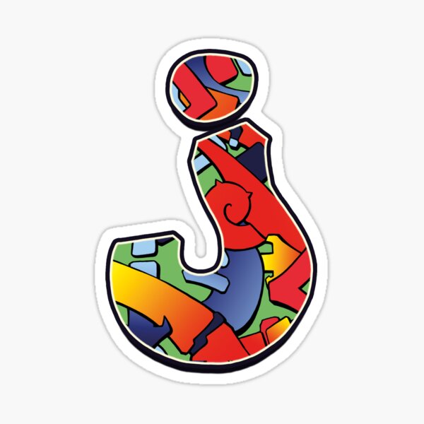 "Letter j Color" Sticker for Sale by paintcave | Redbubble
