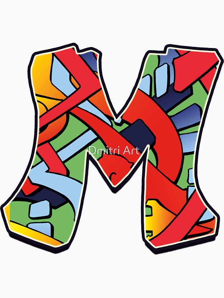 "Letter M Color" Sticker for Sale by paintcave | Redbubble