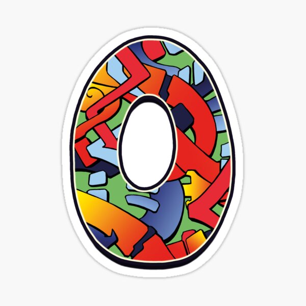 "Letter O Color" Sticker for Sale by paintcave | Redbubble