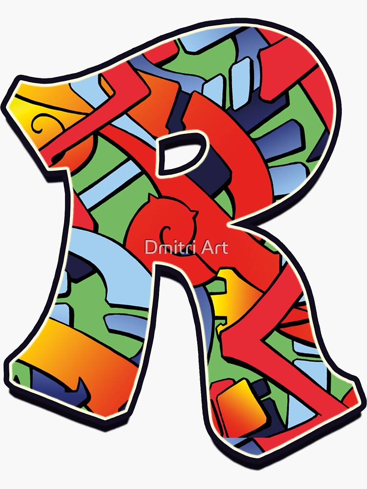 "Letter R Color" Sticker for Sale by paintcave | Redbubble