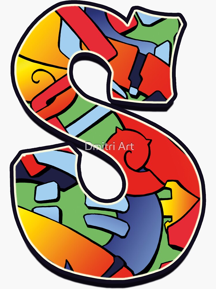 "Letter S Color" Sticker for Sale by paintcave | Redbubble