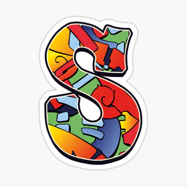 "Letter S Color" Sticker for Sale by paintcave | Redbubble