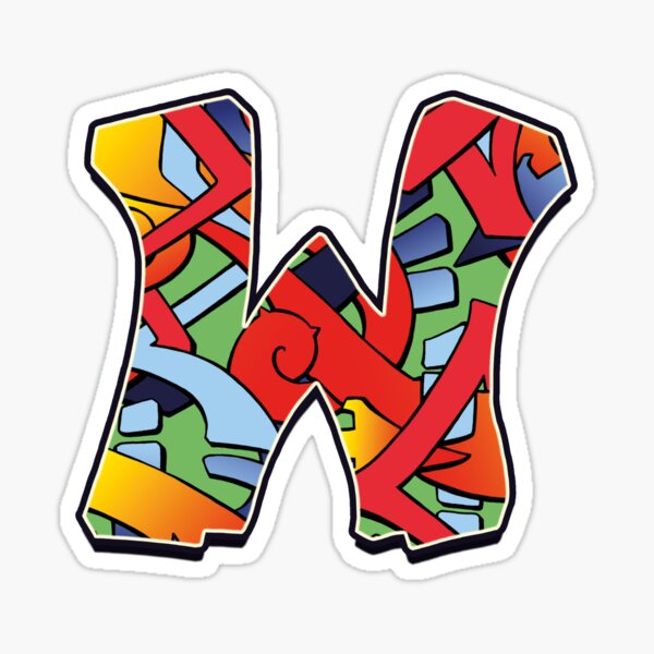 "Letter W Color" Sticker for Sale by paintcave | Redbubble