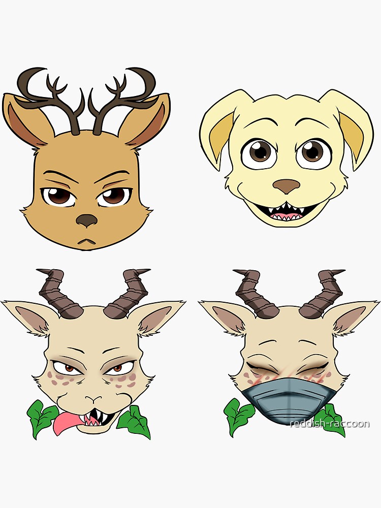 "Beastars sticker 2" Sticker by reddish-raccoon | Redbubble