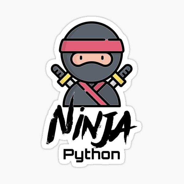 "Python Ninja (color black)" Sticker for Sale by Stornu2Ruedas | Redbubble