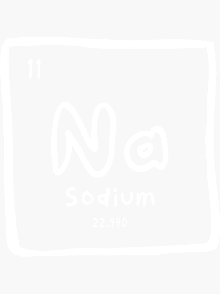 "Element 11: Sodium" Sticker for Sale by mjlemay | Redbubble