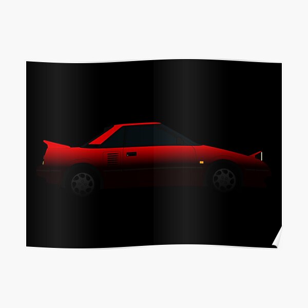 Póster «Toyota MR2 AW11 (1984-1989) - 'Night Cruise Series # 8' (con ...