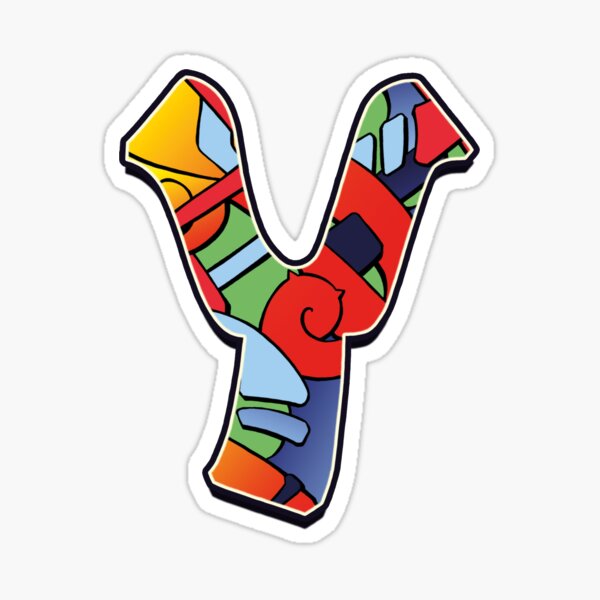 "Letter Y Color" Sticker by paintcave | Redbubble