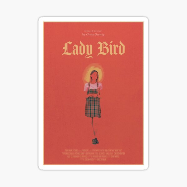 "LADY BIRD MOVIE POSTER" Sticker for Sale by INVIDIAM | Redbubble