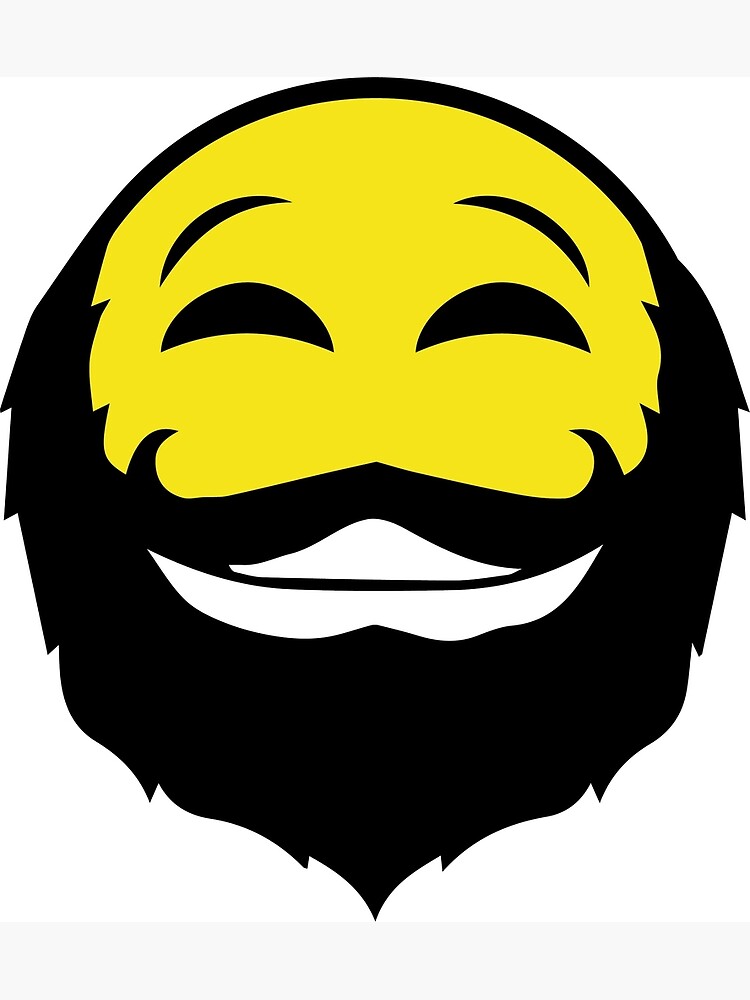 "Beard emoji" Art Print for Sale by borodaoriginal | Redbubble