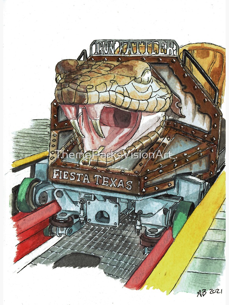 "Iron Rattler Fiesta Texas" Sticker by Lorraine164 | Redbubble