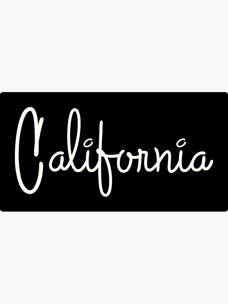 "California Script No. 1 Floral White" Sticker for Sale by PEK1787 ...