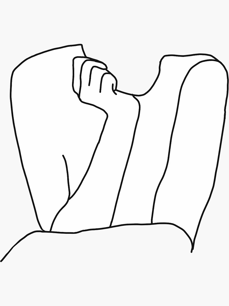 "person resting outline silhouette design" Sticker by ruelia | Redbubble