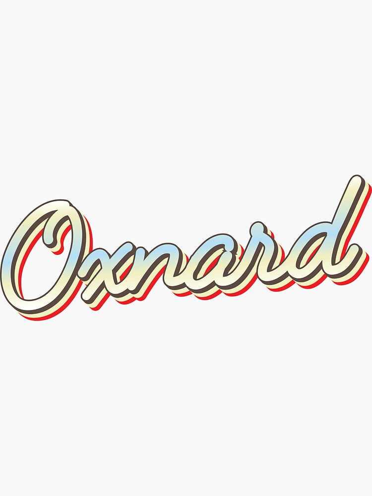 "Oxnard College Town Script 1" Sticker for Sale by Lokalista | Redbubble
