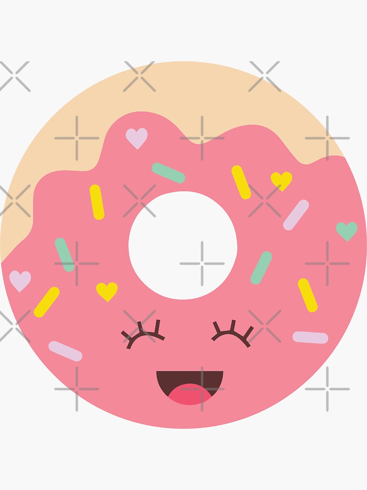 "CUTE DONUT " Sticker for Sale by NBreakdown | Redbubble