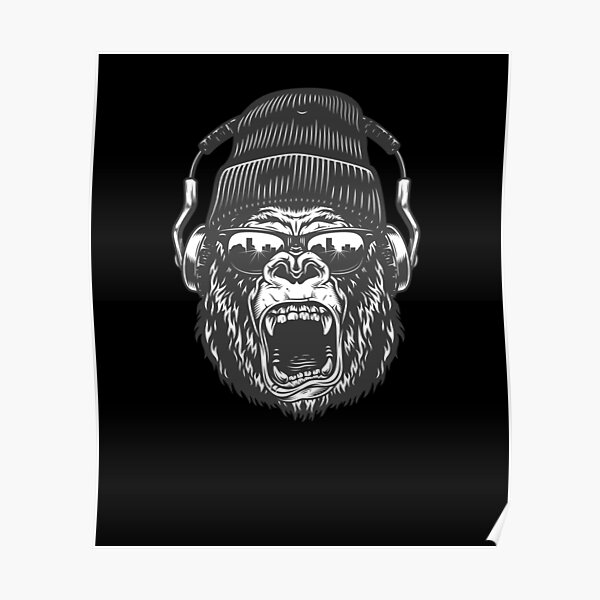 " Gorilla head - Gorilla male - Monkey Ringleader - Primate " Poster by ...