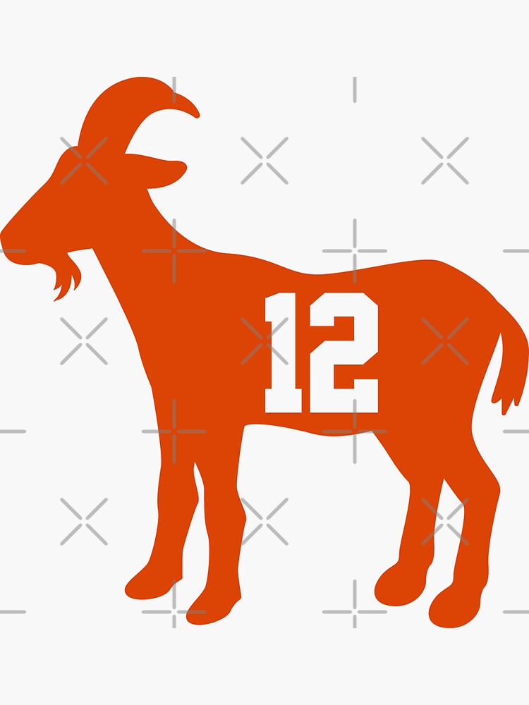 "12 Number Goat Footballer" Sticker for Sale by topnodream13 | Redbubble