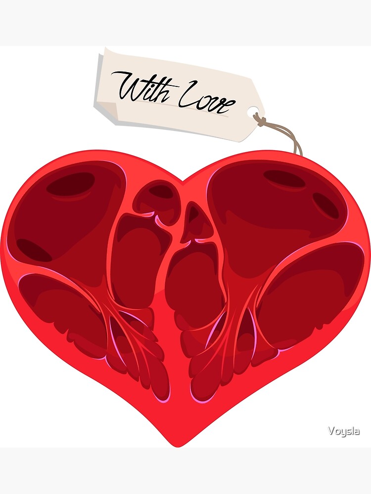 "Valentines anatomy heart" Poster by Voysla | Redbubble